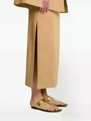 Alberta Ferretti Side-slit Midi Skirt