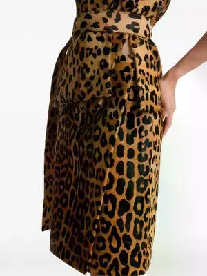 Alberta Ferretti Leopard-print Skirt With Belt