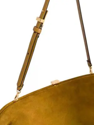 Alberta Ferretti Suede Clutch With Detachable Strap - Green