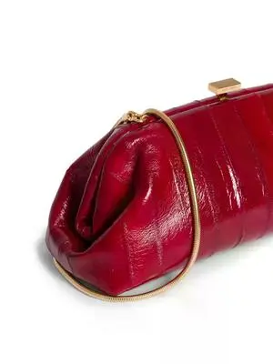 Alberta Ferretti Panelled Top-handle Clutch - Red