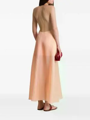 Alberta Ferretti V-neck Maxi Dress - Pink