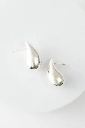 NOONDAY Dew Drop Stud Earrings - Silver