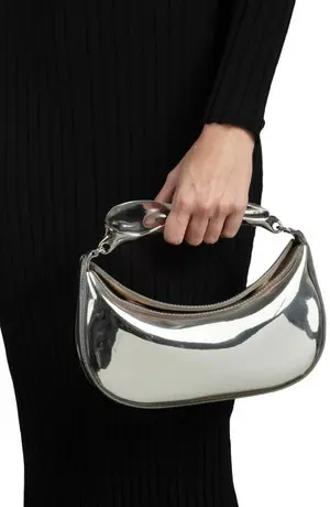 Alexis Bittar Water Stone Top Handle Bag - Chrome