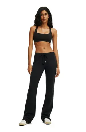 Cotton:on Active Stretch Modal Fleece Bootleg Sweatpant - Black