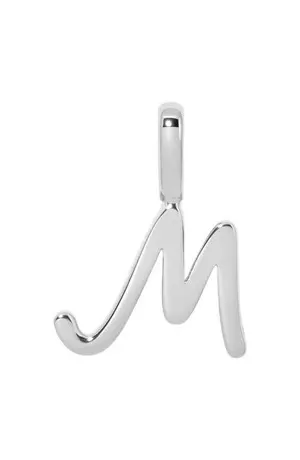 MADE BY MARY Script Initial Charm Silver Initial M