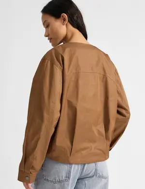 ALBARAY Pleat Hem Bomber Jacket
