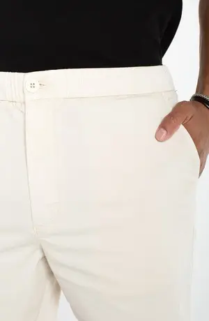 LIVERPOOL Cotton Drawstring Shorts - Parchment