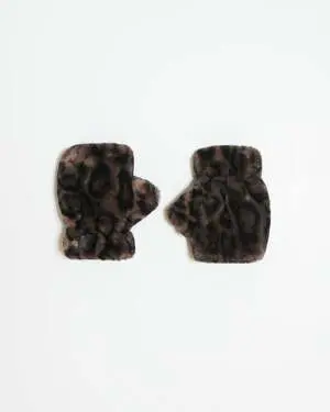 Apparis Ariel Fingerless Gloves - Dark Leopard