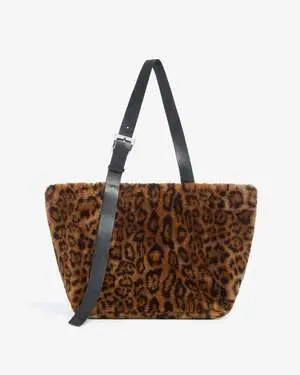 Apparis Esti Pluche Tote Bag - Leopard