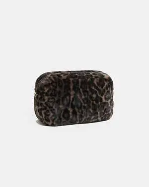 Apparis Jumbo Noor Pluche™ Travel Pouch - Dark Leopard