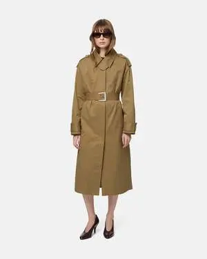 Apparis Joan Long Trench Coat - Olive