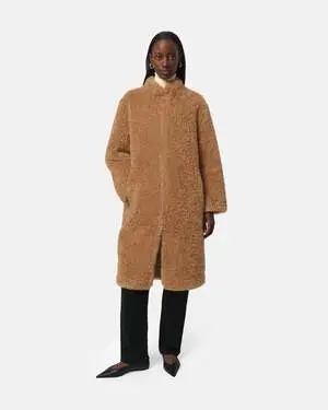 Apparis Jude Bouclette Overcoat - Camel