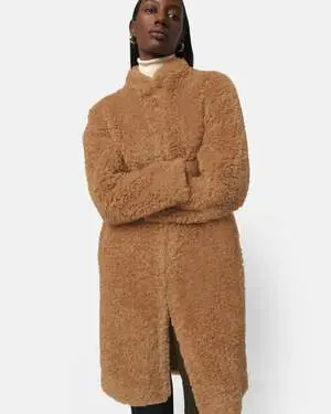 Apparis Jude Bouclette Overcoat - Camel