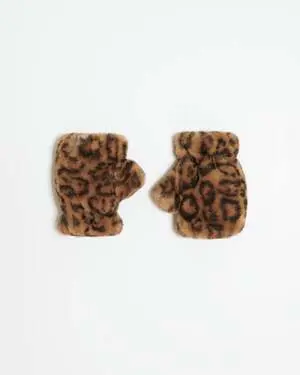 Apparis Apparis Ariel Fingerless Gloves Leopard