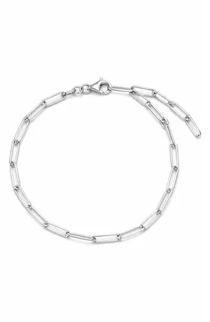 Argento Vivo Paperclip Link Bracelet - Silver