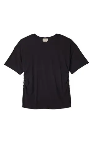 Brixton Organic Cotton Ruched T-shirt - Black