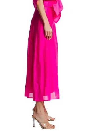 CIEBON A-line Midi Skirt - Pink