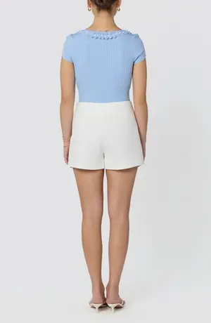 Astr The Label Lina Knit Top - Blue
