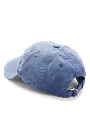 Acne Studios Cotton Twill Baseball Cap With Logo - Navy