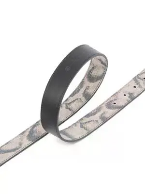 Pinko Bird Buckle Patterned Belt - Grey