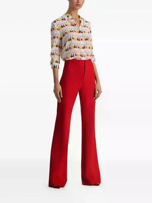 Alice + Olivia Andrew Fla Trousers - Red