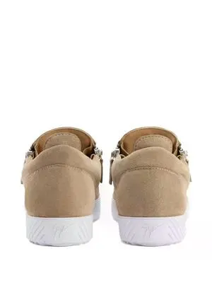 GIUSEPPE ZANOTTI Frankie Metal Zippers Sneakers - Neutrals