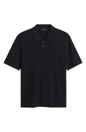 Theory Cable Knit In Light Bilen Polo - Dark Eclipse