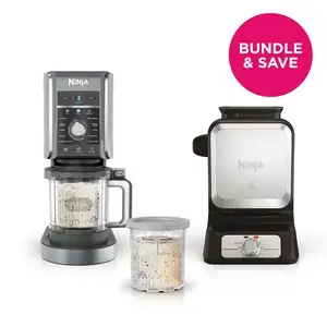 NINJA Creami Deluxe 11-in-1 Ice Cream Maker & Waffle Maker - Silver