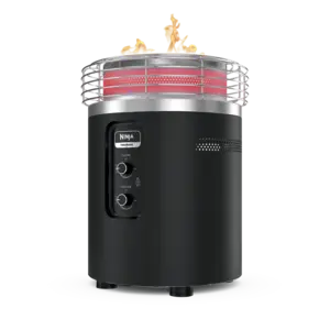 NINJA Fireside360 Fire Pit And Outdoor Heater In Black Black