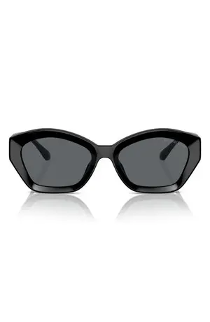 Michael Kors Bel Air 54mm Geometric Sunglasses - Black