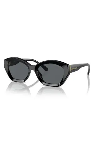 Michael Kors Bel Air 54mm Geometric Sunglasses - Black