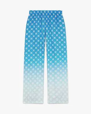 Casablanca Gradient Diamond Monogram Silk Trousers - Blue