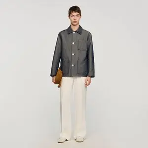 Sandro Effect Worker Jacket - Denim