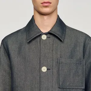 Sandro Effect Worker Jacket - Denim