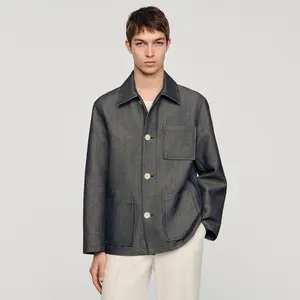 Sandro Effect Worker Jacket - Denim
