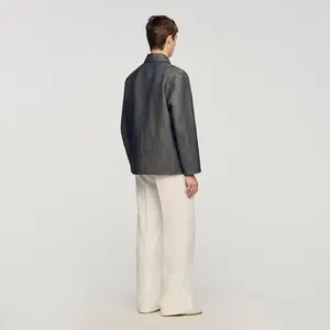 Sandro Effect Worker Jacket - Denim
