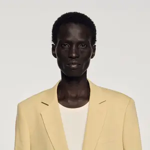 Sandro Classic Linen Suit Jacket - Sand