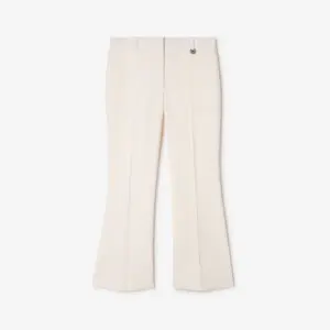 Burberry Cropped Flared Wool Trousers
