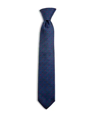FERRAGAMO Silk Gancini Necktie - Blue