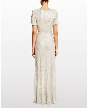 Jenny Packham Serenity Sequin-embellished Gown - Ammonite