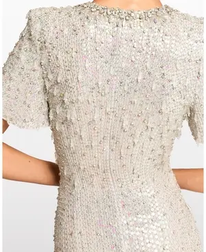 Jenny Packham Serenity Sequin-embellished Gown - Ammonite