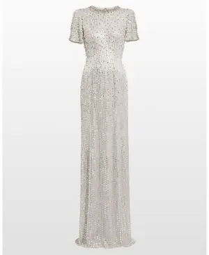 Jenny Packham Serenity Sequin-embellished Gown - Ammonite