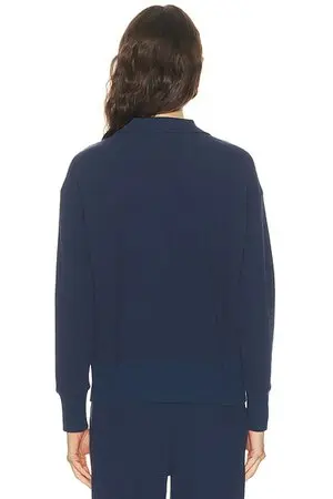 NEGATIVE UNDERWEAR Waffle Knit Pullover - Navy