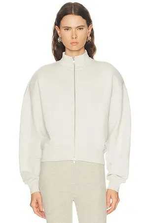 AGOLDE Jensen Zip Up Sweatshirt - Bone