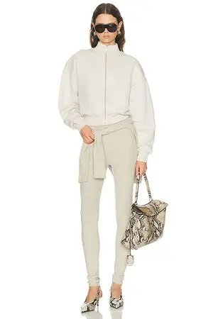 AGOLDE Jensen Zip Up Sweatshirt - Bone
