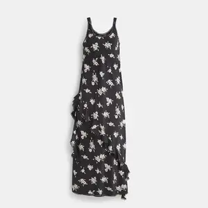 COACH Restored Long Floral Ruffle Dress