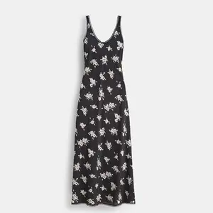 COACH Restored Long Floral Ruffle Dress