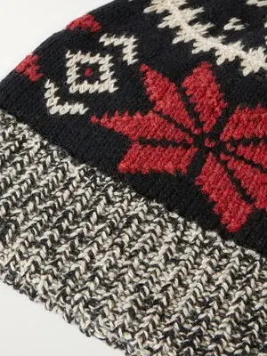 Polo Ralph Lauren Fair Isle Wool, Cotton, And Linen-blend Beanie