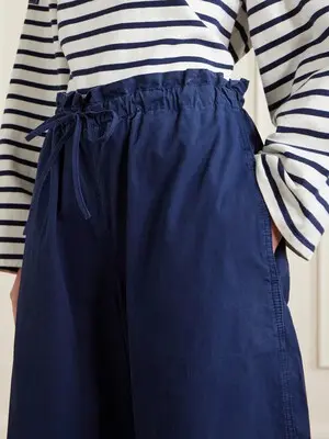 Polo Ralph Lauren Cotton Wide-leg Pants - Navy