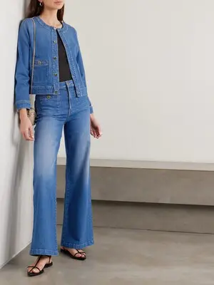 MOTHER The Stashed Picky Denim Jacket - Blue